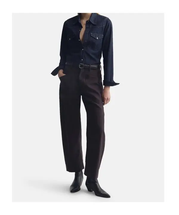 NILI LOTAN Mid-rise Loose-fit Trousers With Belt Loops