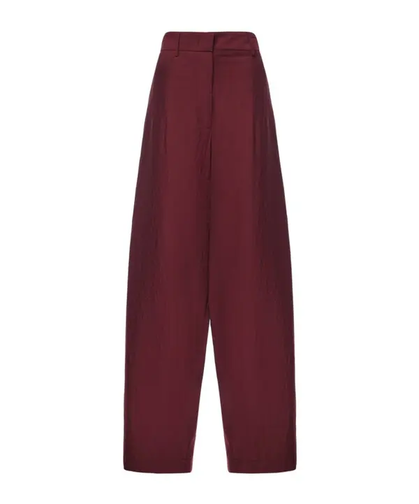 OTTOD'AME Pleated Wide-leg Trousers