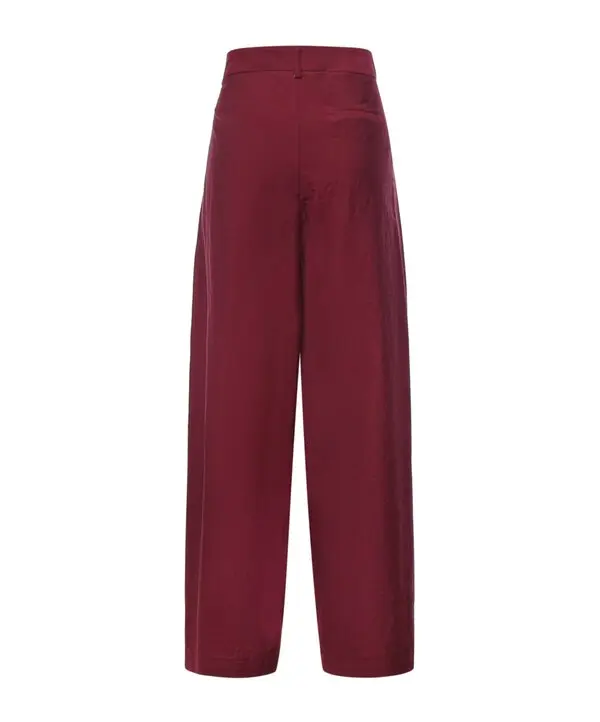 OTTOD'AME Pleated Wide-leg Trousers