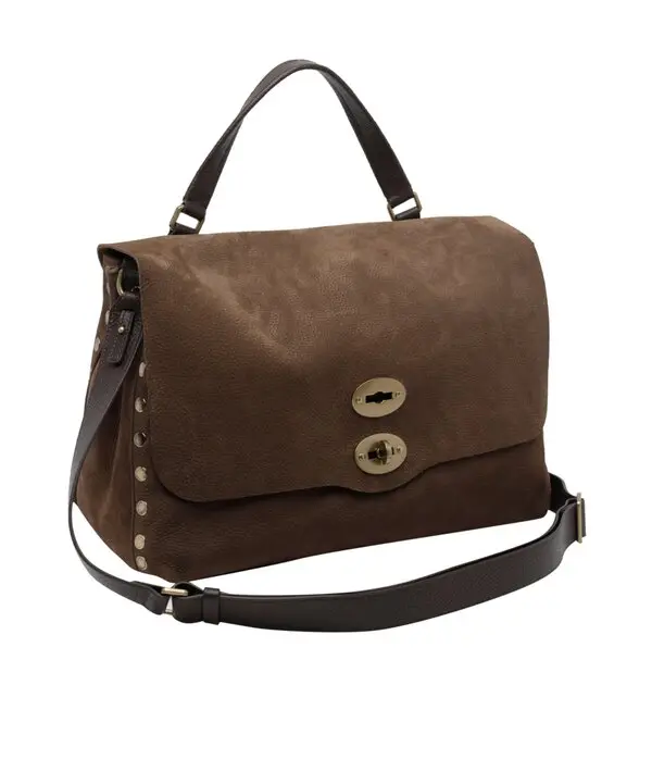 ZANELLATO Flap Shoulder Bag With Dual Clasp - Brown