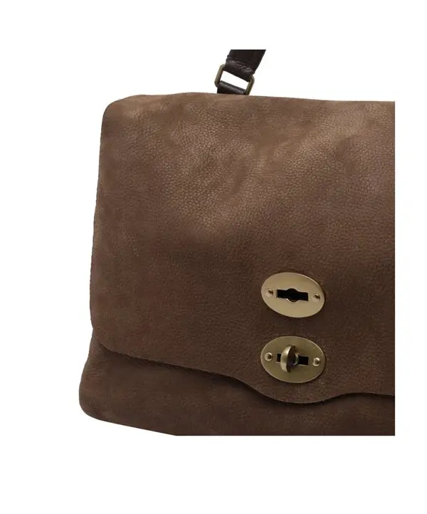 ZANELLATO Flap Shoulder Bag With Dual Clasp - Brown
