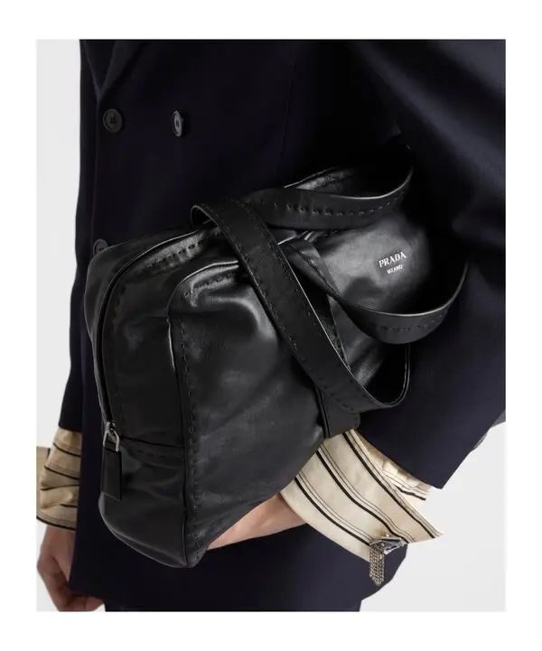 Prada Nappa Leather Tote Bag