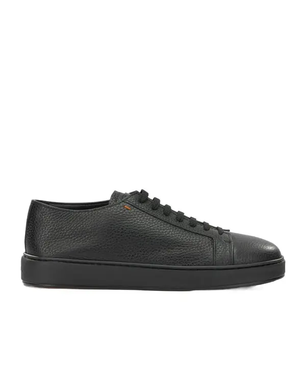 Santoni Hammered Low-top Sneakers - Black