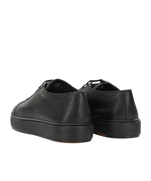 Santoni Hammered Low-top Sneakers - Black