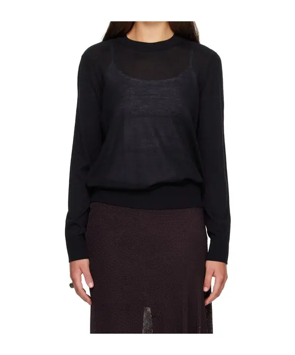 Loulou De Saison Ditto Fine Knit Cashmere Sweater - Black