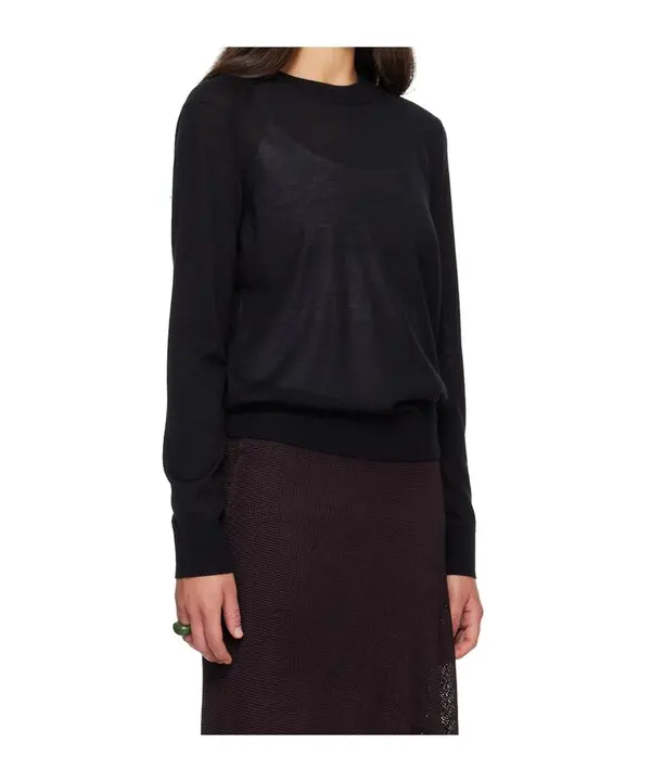 Loulou De Saison Ditto Fine Knit Cashmere Sweater - Black