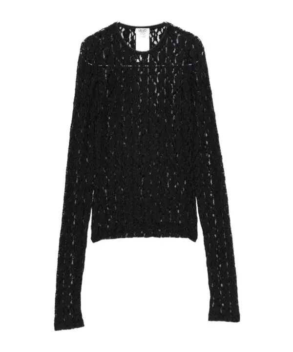 Liu Jo Stretch Lace Top - Black