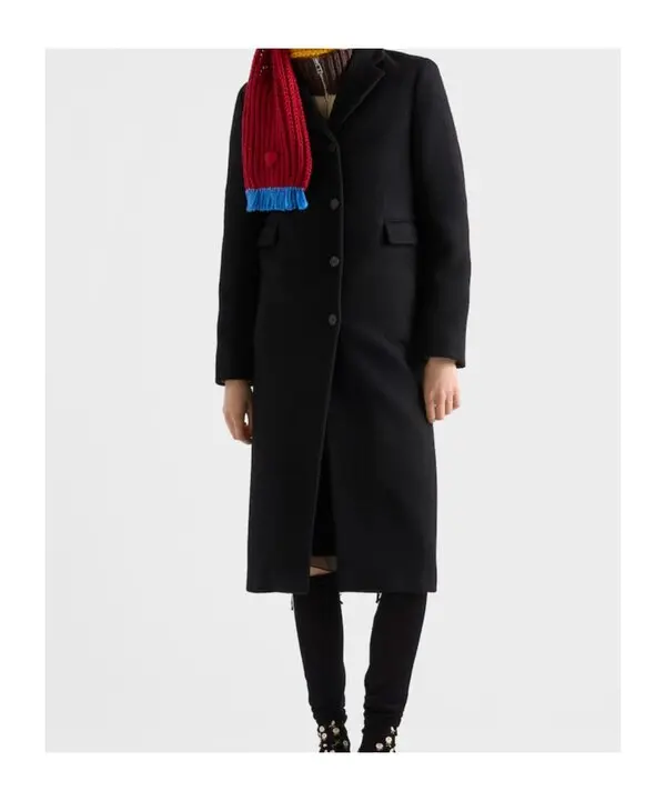 Prada Single-breasted Shetland Wool Coat
