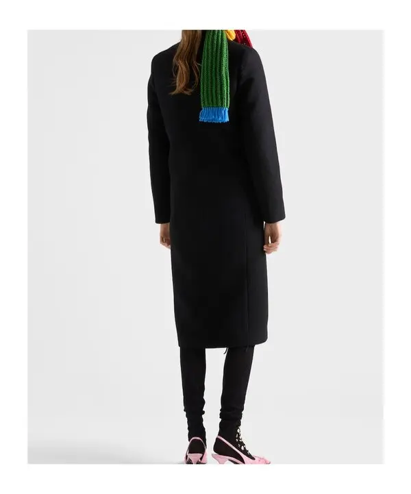 Prada Single-breasted Shetland Wool Coat