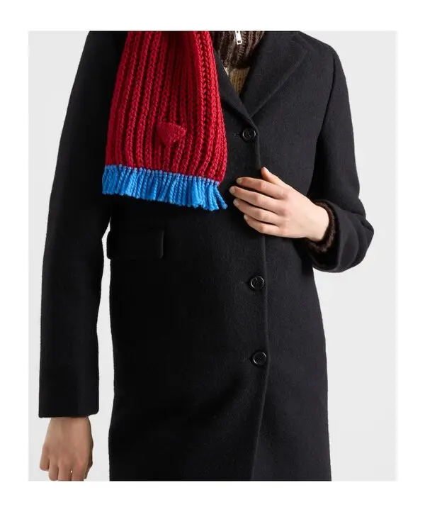 Prada Single-breasted Shetland Wool Coat