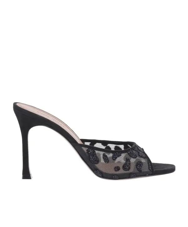 Amina Muaddi Round-toe High-heeled Sandals