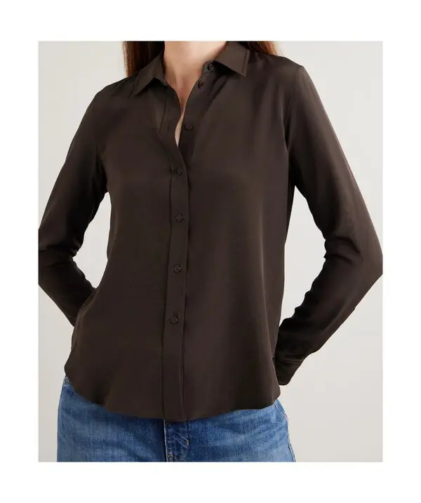 NILI LOTAN Gaia Silk Long-sleeve Shirt