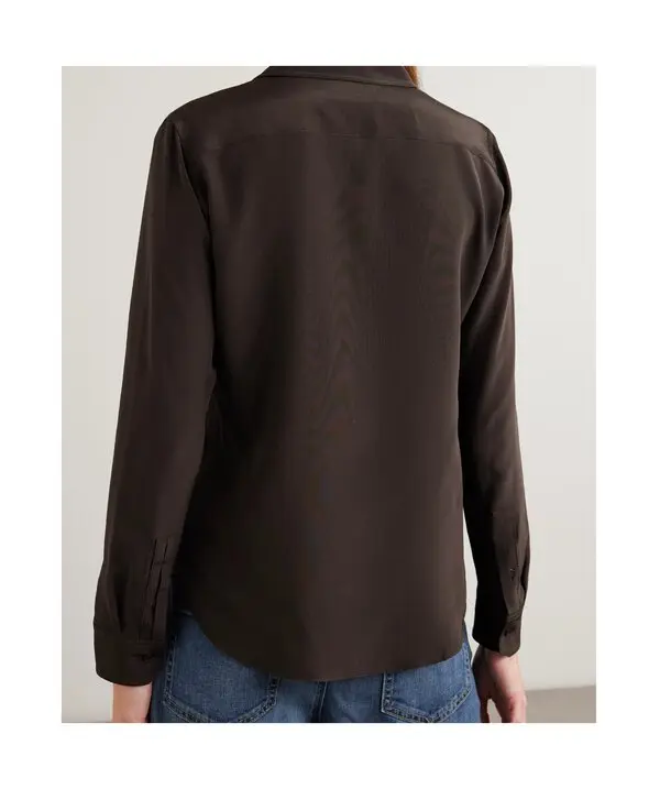 NILI LOTAN Gaia Silk Long-sleeve Shirt