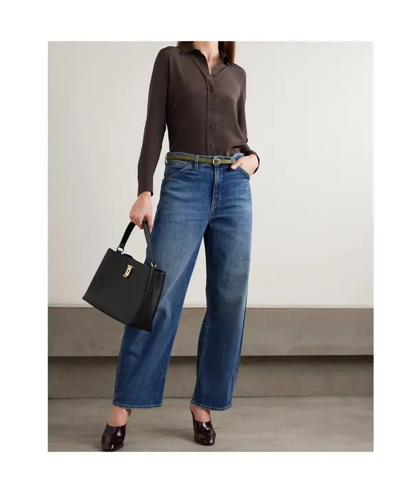 NILI LOTAN Gaia Silk Long-sleeve Shirt