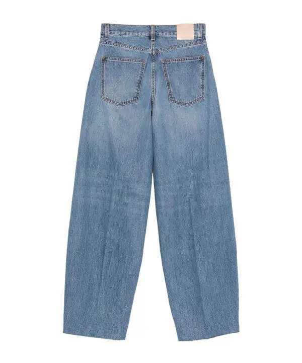 ALYSI Faded Wide-leg Jeans