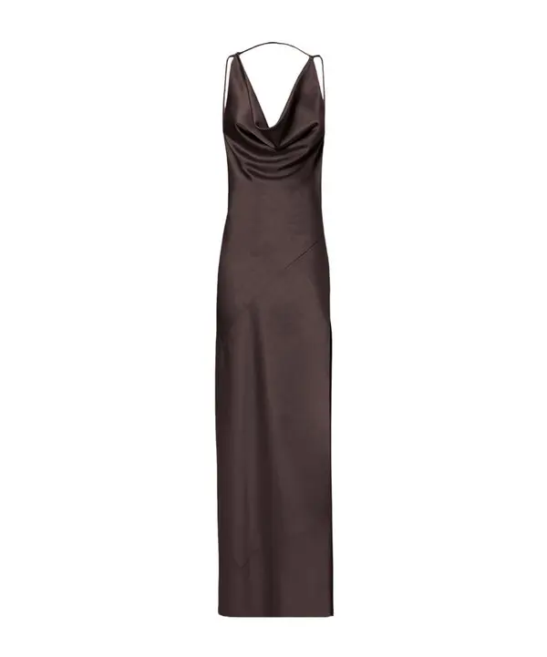 Andamane Cowl Neck Backless Maxi Dress
