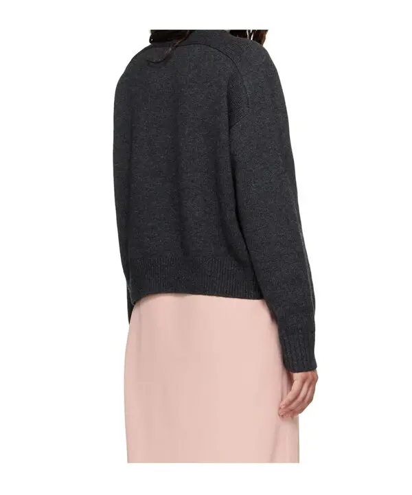 Loulou De Saison Ribbed-knit Crew-neck Sweater With Embroidered Logo