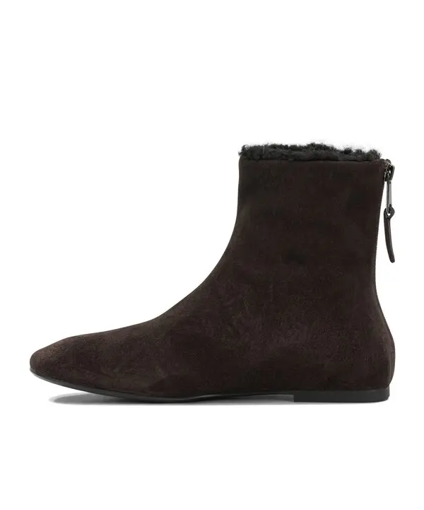 STRATEGIA Suede Zip Ankle Boots