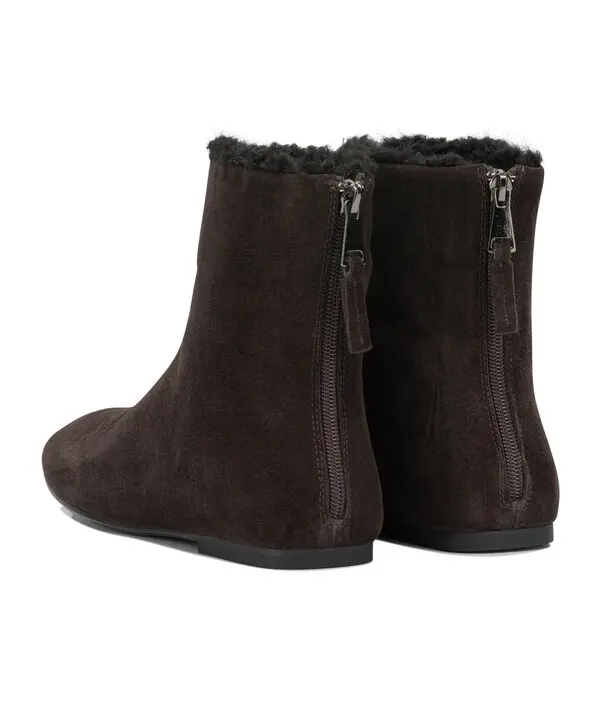 STRATEGIA Suede Zip Ankle Boots