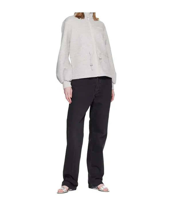 Mackage Finola Casual Zip-up Jacket With Drawstring Waist - Grey