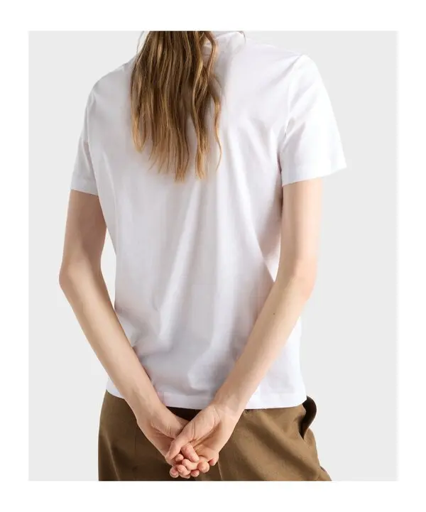 Prada Jersey T-shirt With Enamel Triangle Logo