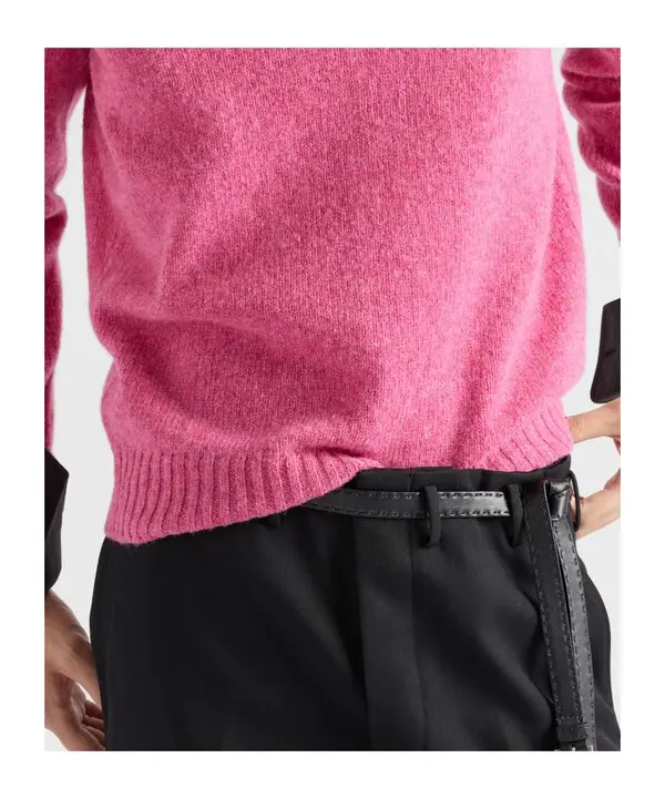 Prada Shetland Wool Crew-neck Sweater