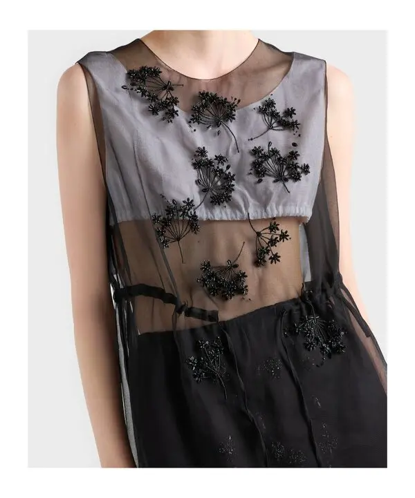 Prada Poplin Cropped Top With Drawstring Hem