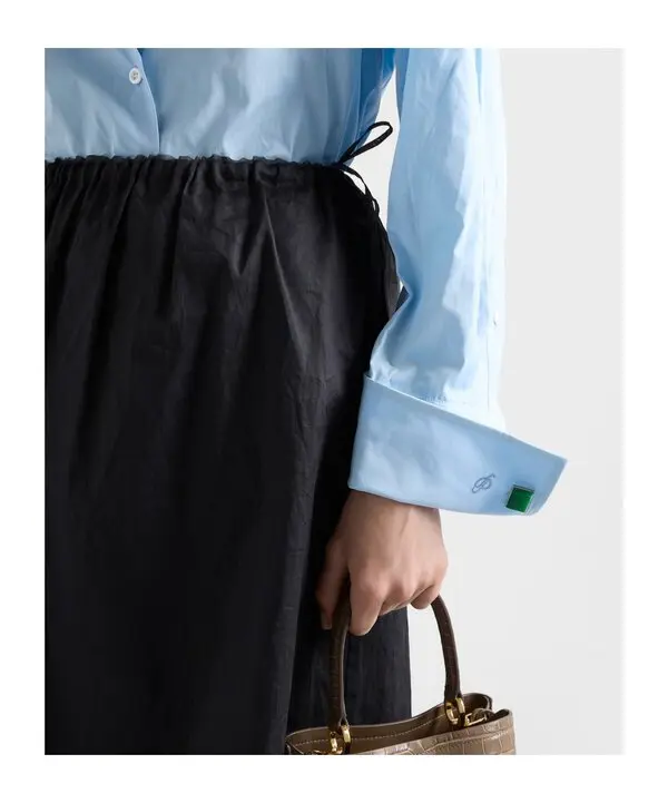 Prada Cotton Organdy Midi Skirt