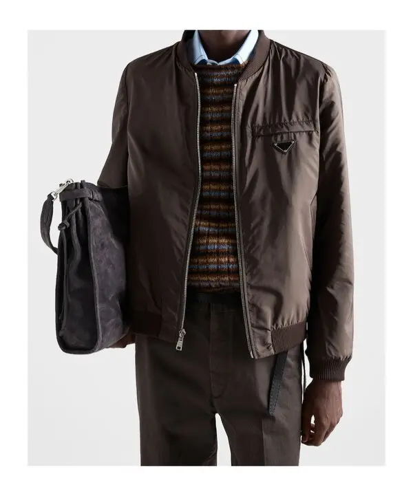 Prada Reversible Nappa Leather Bomber Jacket