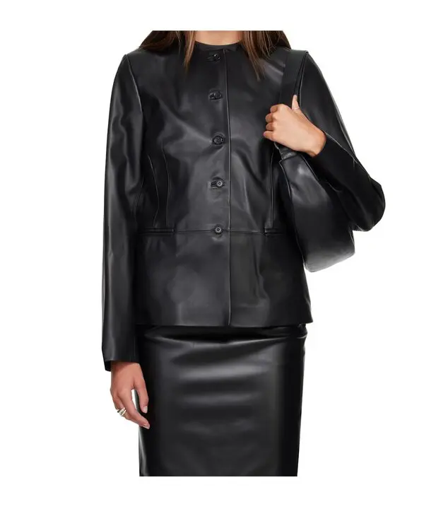 Loulou De Saison Adea Leather Jacket - Black