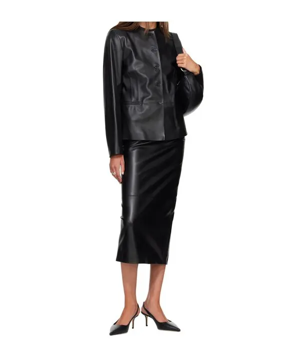 Loulou De Saison Adea Leather Jacket - Black