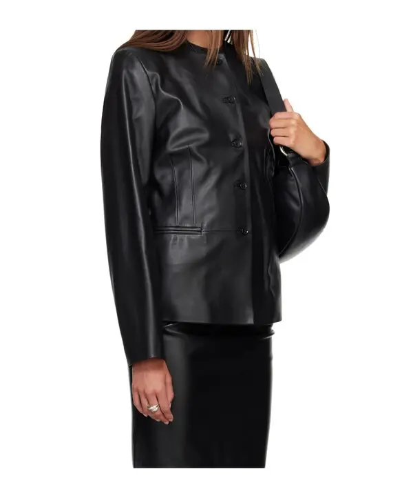 Loulou De Saison Adea Leather Jacket - Black