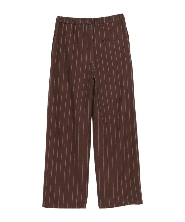 ALYSI Pinstripe-pattern Elasticated-waist Trousers - Brown