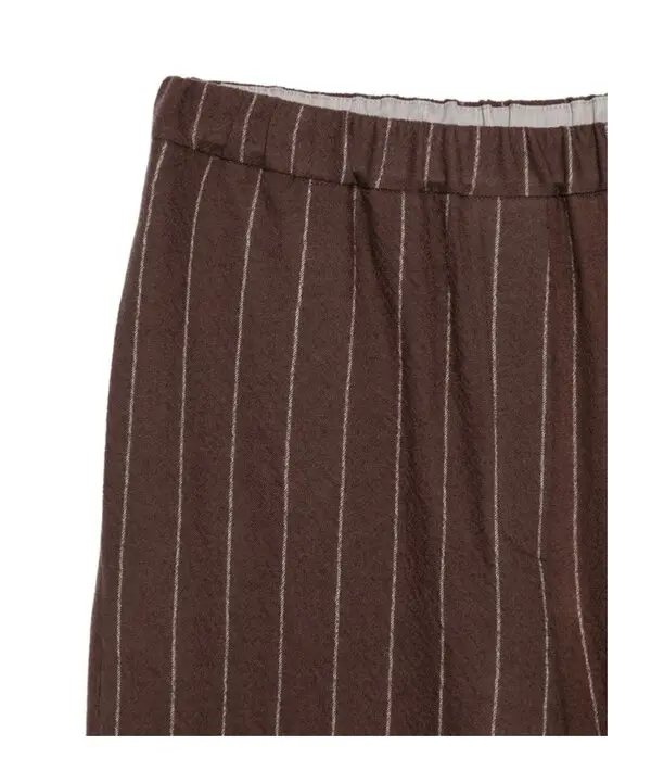 ALYSI Pinstripe-pattern Elasticated-waist Trousers - Brown