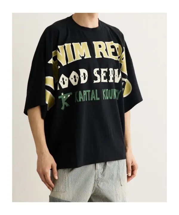 Kapital Logo-print Cotton T-shirt - Black