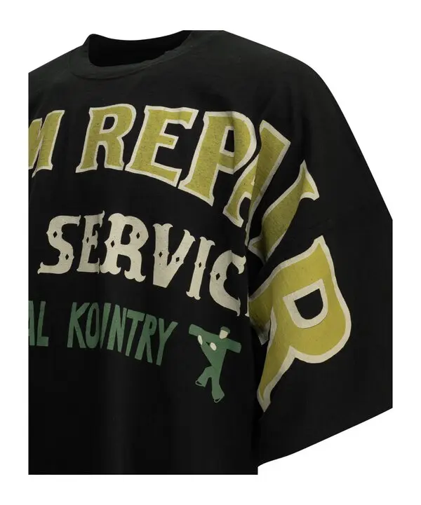Kapital Logo-print Cotton T-shirt - Black