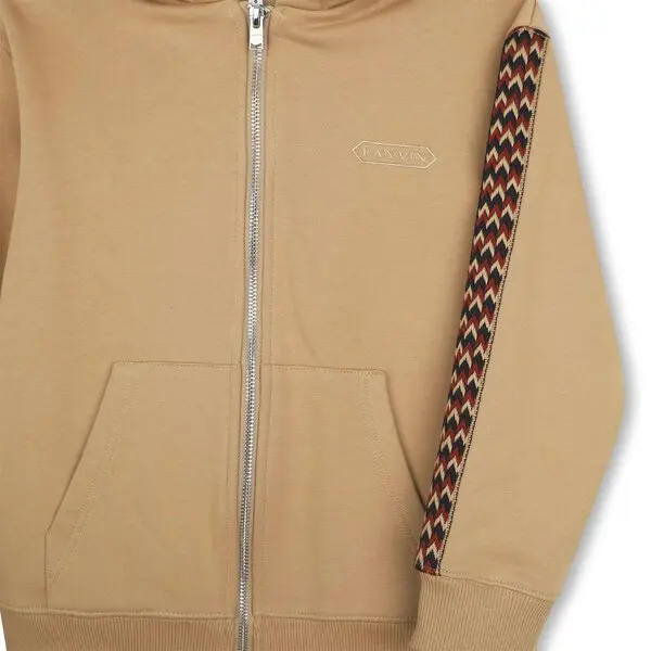 LANVIN Side Striped Zipped Hoodie