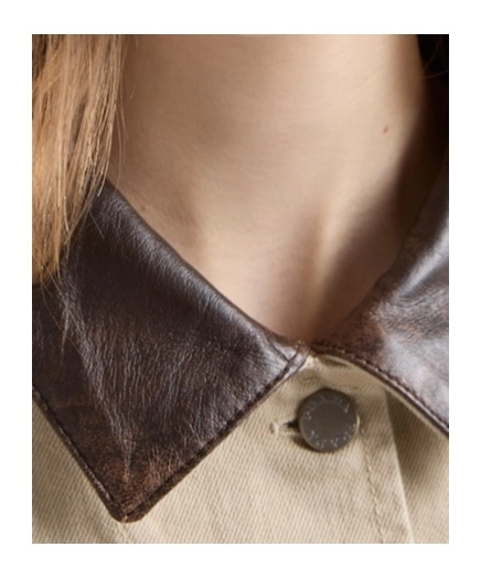 Prada Cropped Denim Jacket With Suede Trim