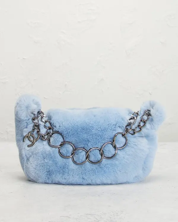 FWRD RENEW Chanel Rabbit Fur Hobo Bag
