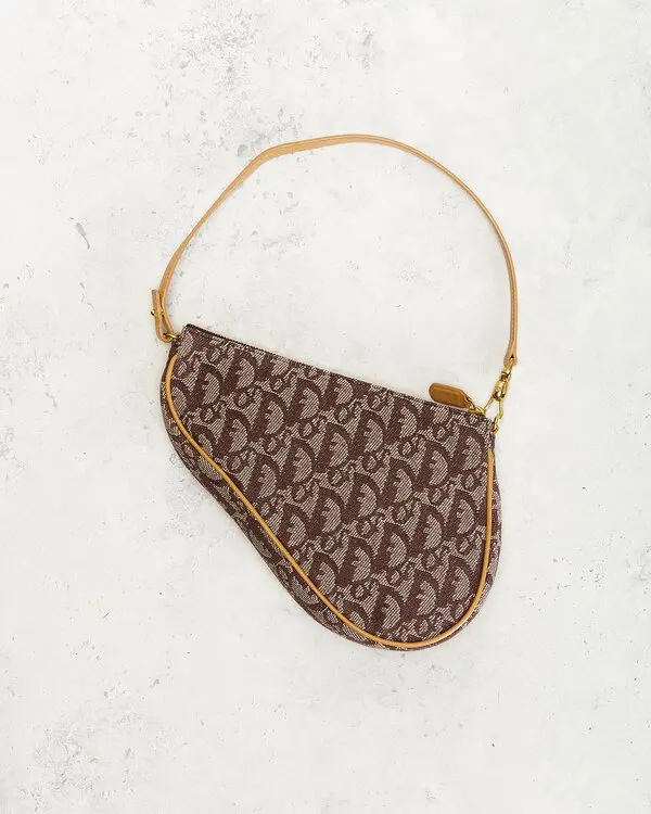 FWRD RENEW Dior Diorissimo Pochette Saddle Bag - Brown
