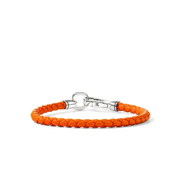 JOHNHARDY John Hardy Woven Leather Hook Clasp Bracelet