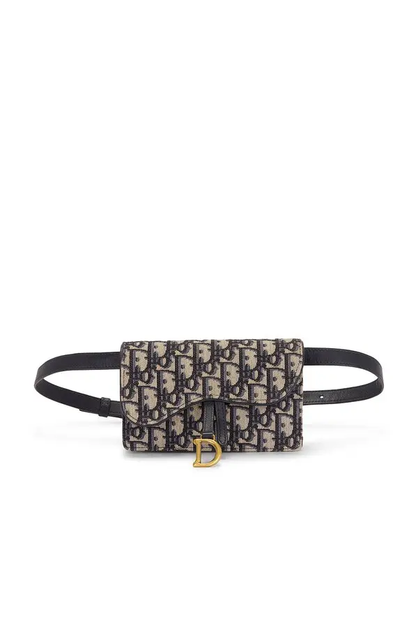 Dior Oblique Saddle Belt Bag - Blue