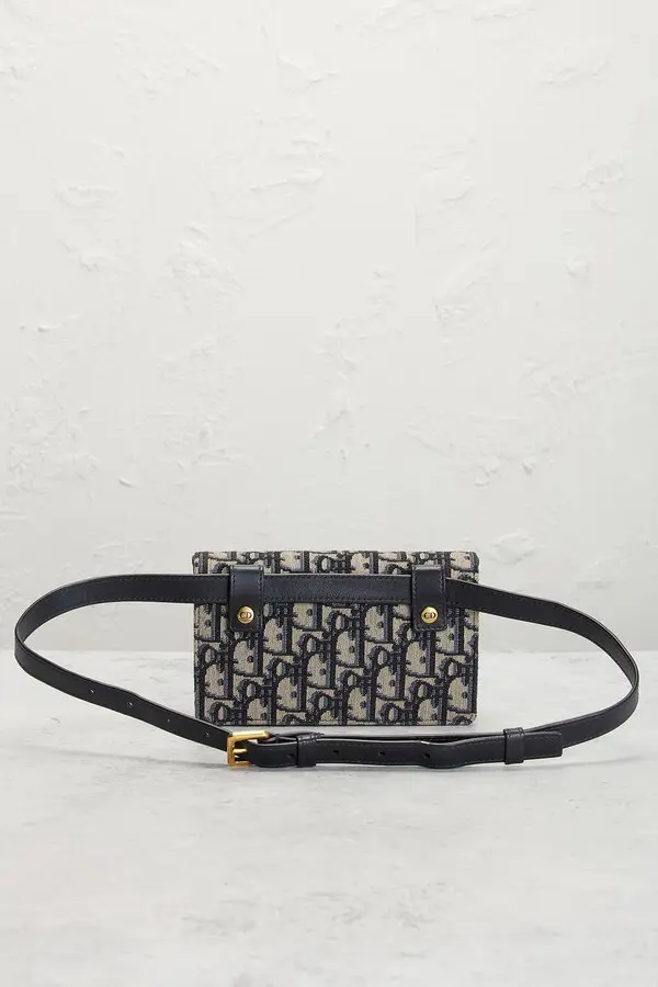 Dior Oblique Saddle Belt Bag - Blue