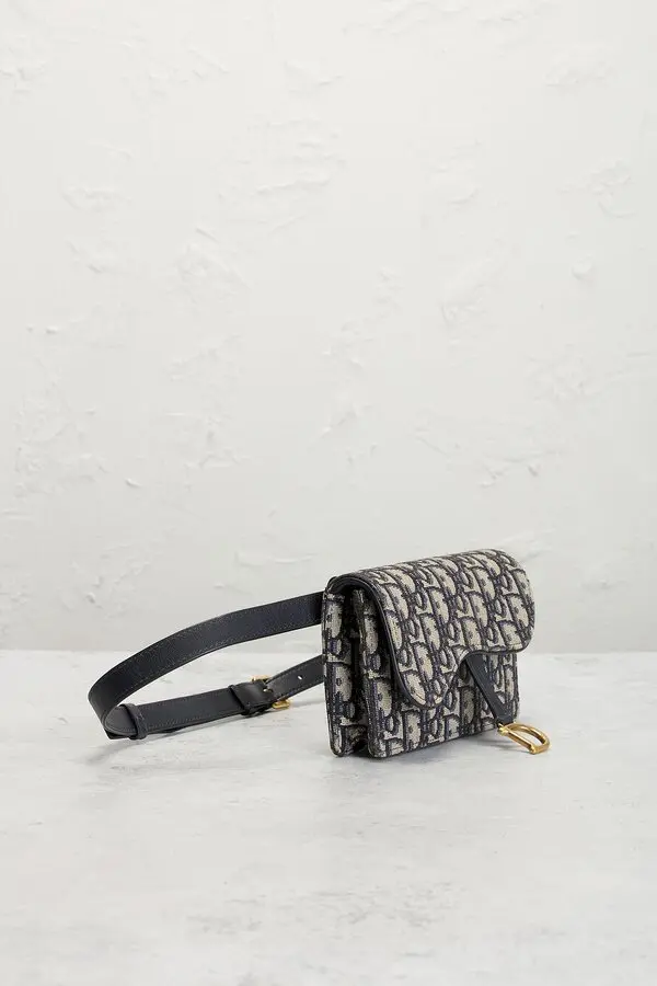 Dior Oblique Saddle Belt Bag - Blue