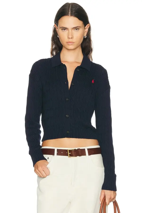 Polo Ralph Lauren Long Sleeve Cardigan - Hunter Navy