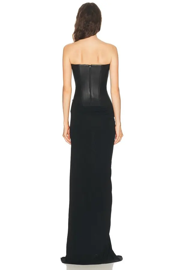 Alex Perry Strapless Longline Asymmetric Gown