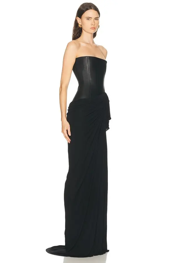 Alex Perry Strapless Longline Asymmetric Gown