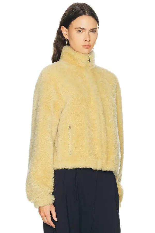 Miu Miu Shearling Zip-up Jacket