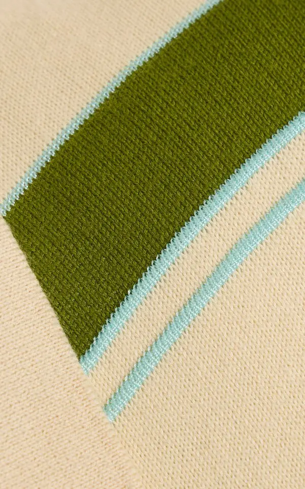 JW Anderson Rubgy Striped Cotton-wool Knit Polo Shirt