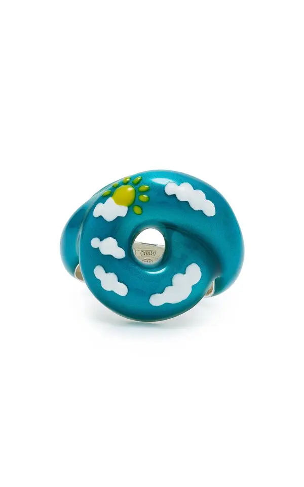 Bea Bongiasca Cloud Tarallo Sterling Silver Enamel Ring